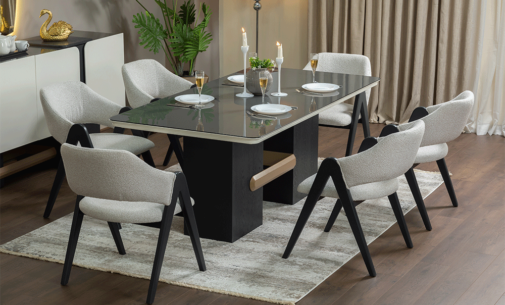 Egy Hermes 6-seater Dining Set– MK Kabbani Furniture