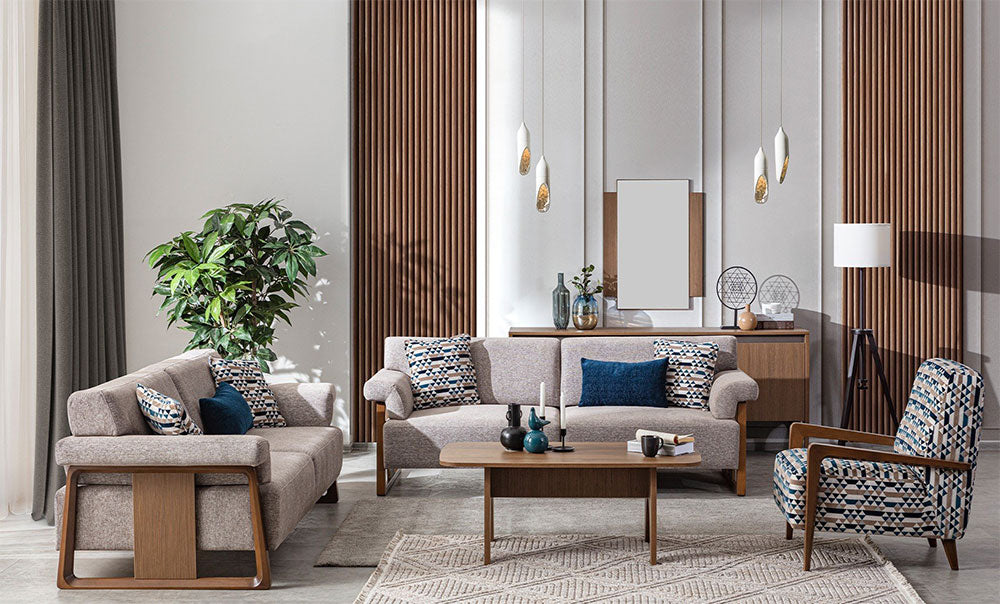 Gala Sofa Set 3+3+1– MK Kabbani Furniture