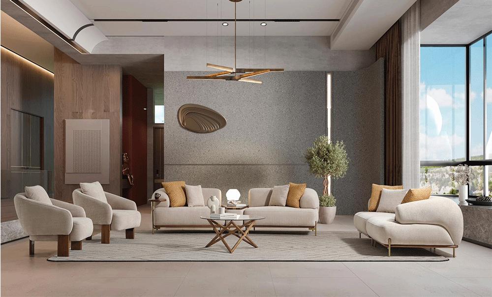 Lisbon sofa set 4+3+1+1– MK Kabbani Furniture